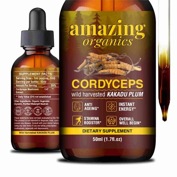 Cordyceps mushroom drops for energy