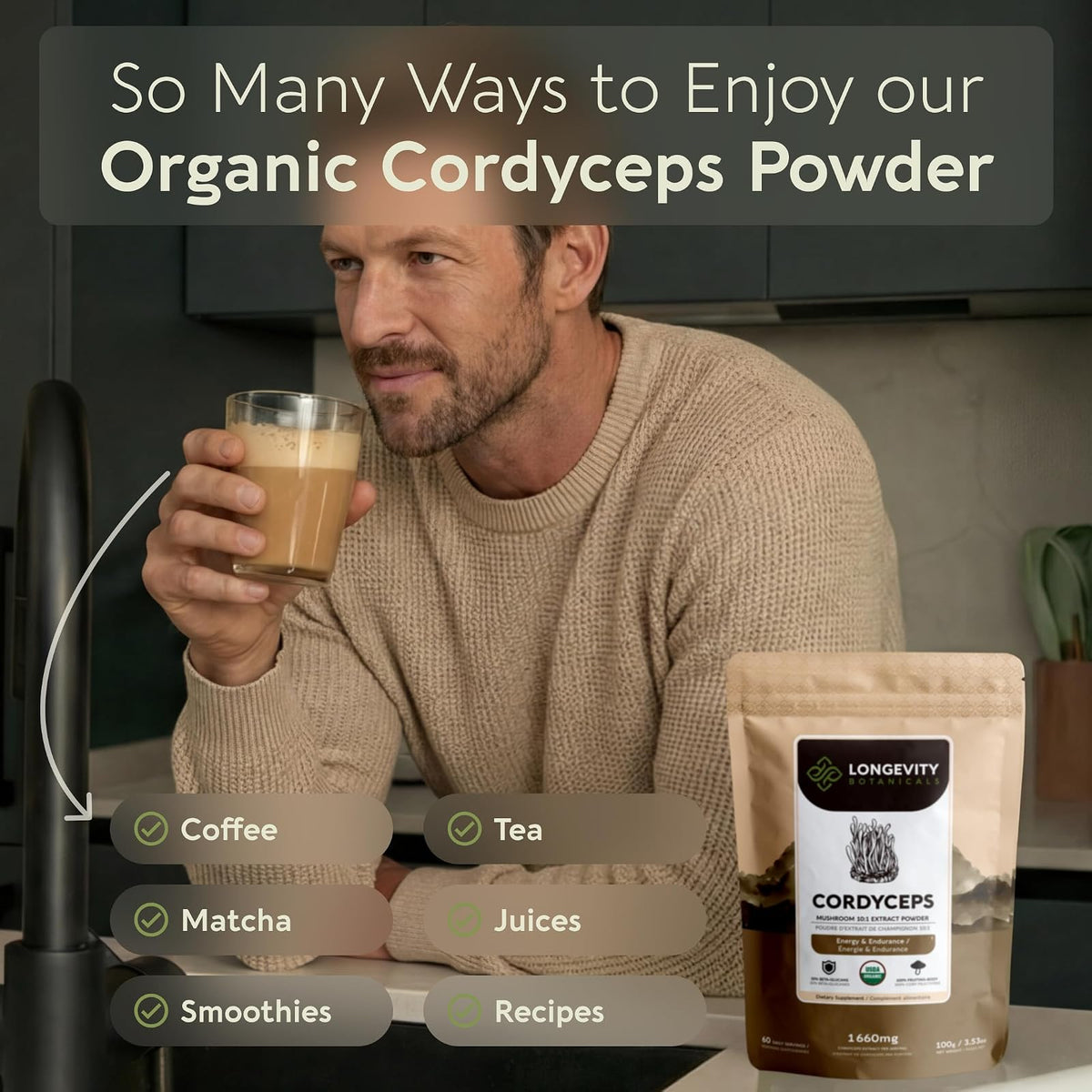 cordyceps mushroom powder for stress relief