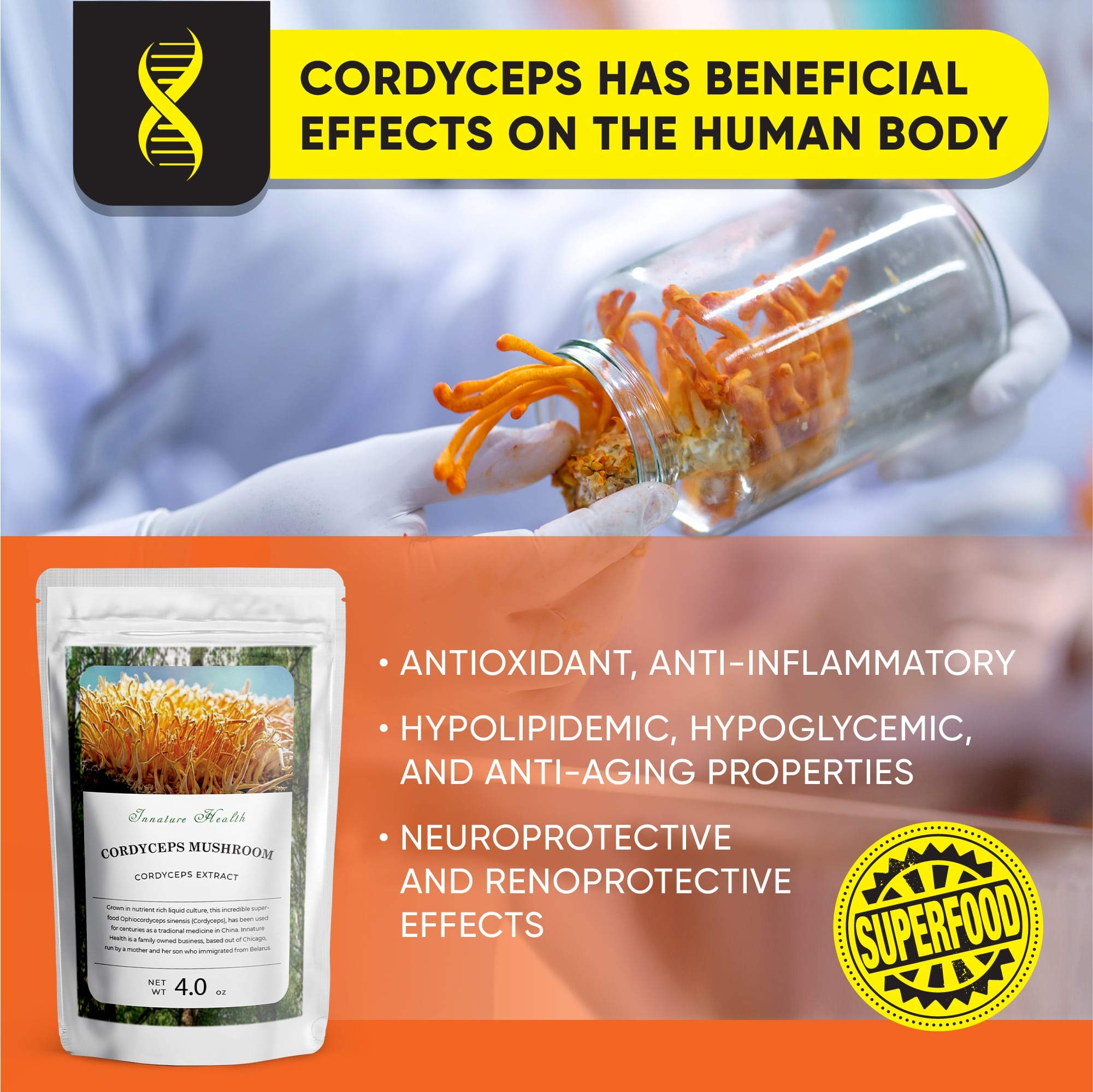 Cordyceps powder for athletic performance