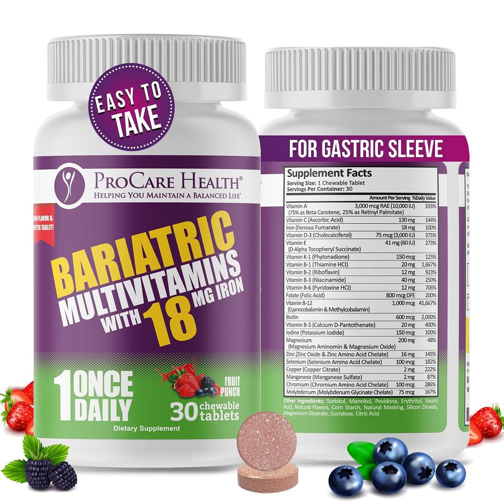 Core-18 chewable multivitamins for adults