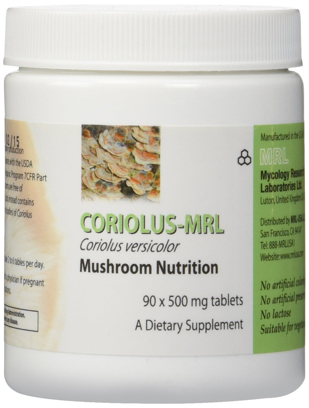 Coriolus Versicolor turkey tail mushroom tablets
