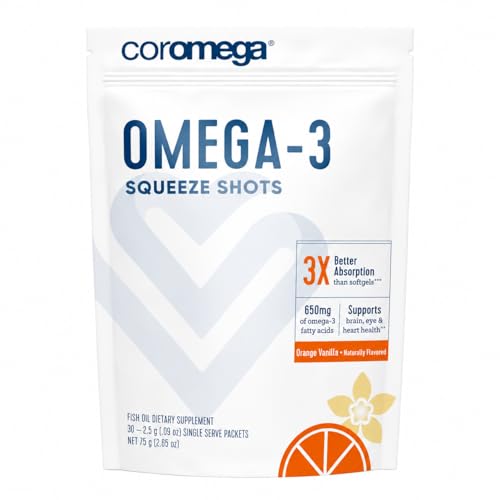 Coromega fish oil squeeze packets