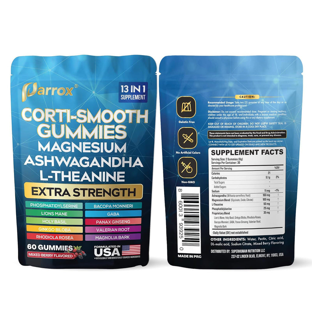 Corti-Smooth berry gummies for improved mood