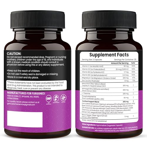 Cortisol capsules for daily energy