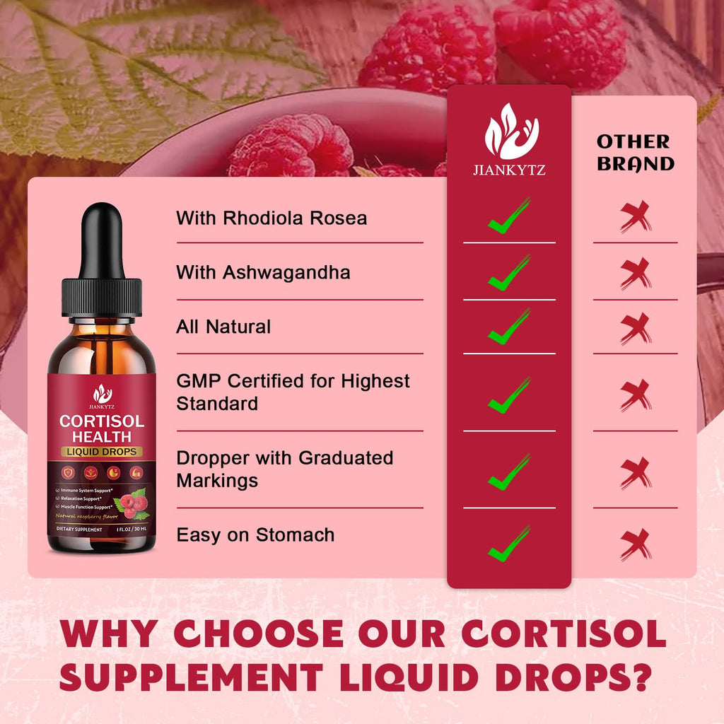 Cortisol drops for better sleep quality