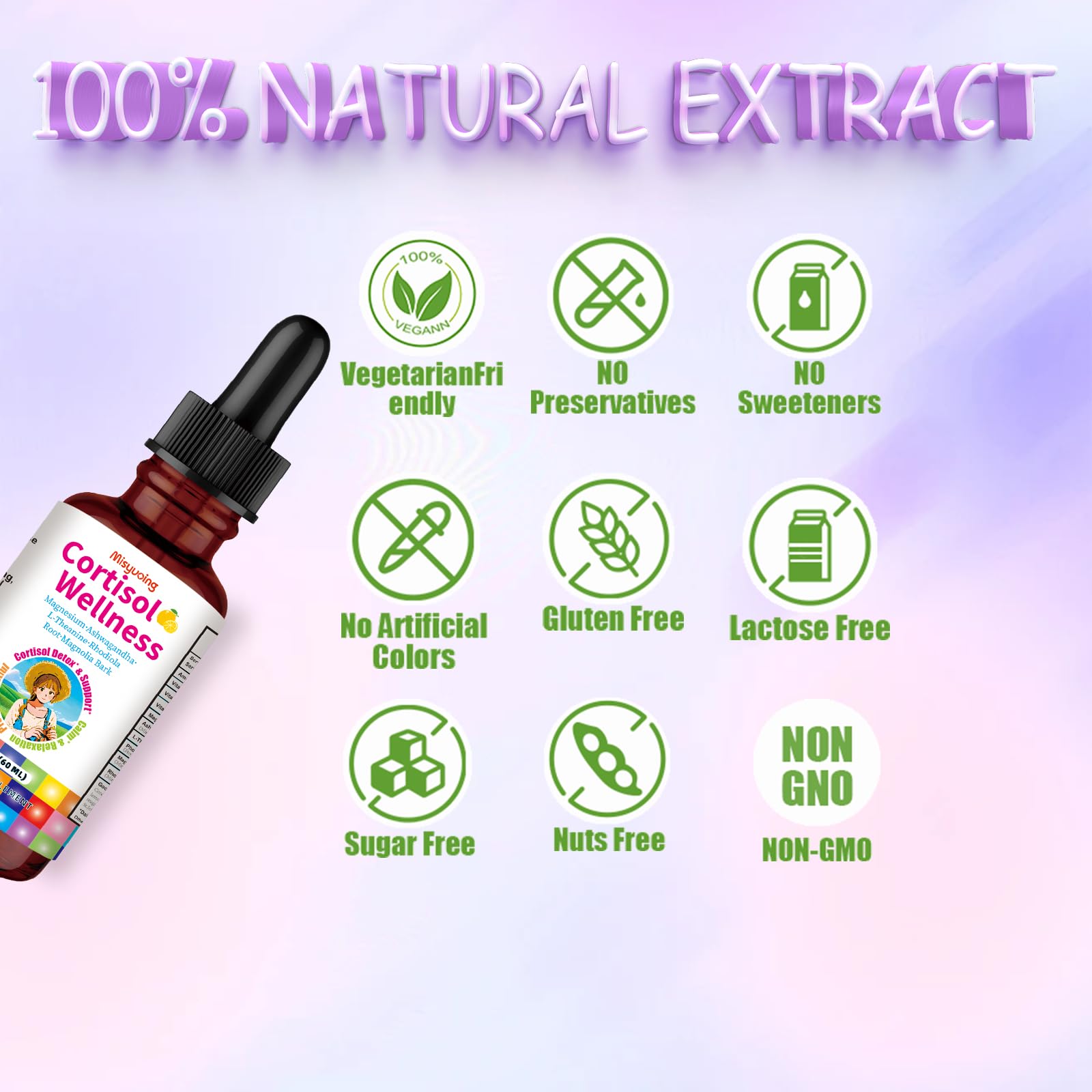 Cortisol drops for mood balance