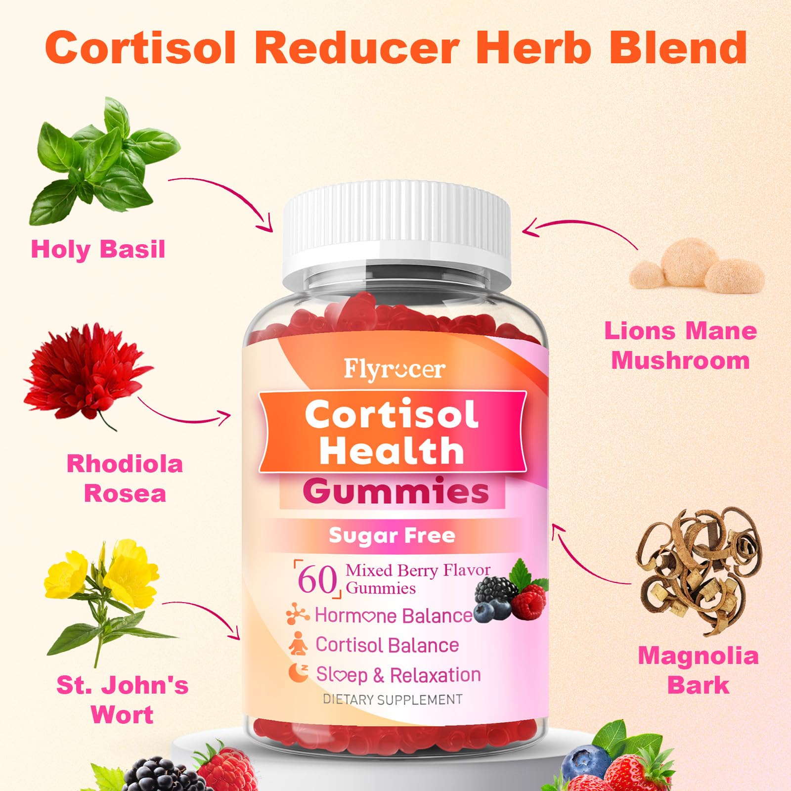 Cortisol gummies for mood enhancement