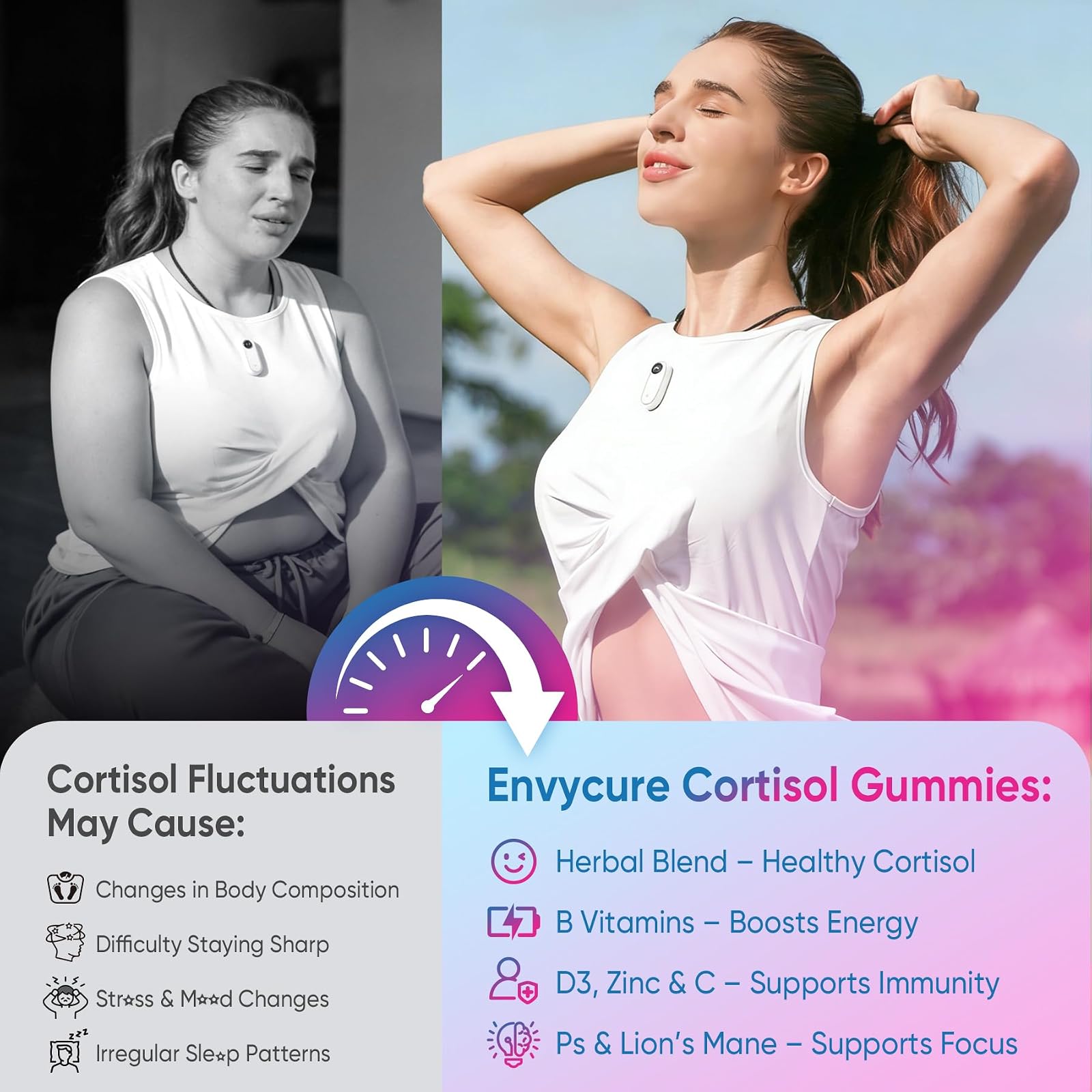 Cortisol gummies with adaptogenic herbs
