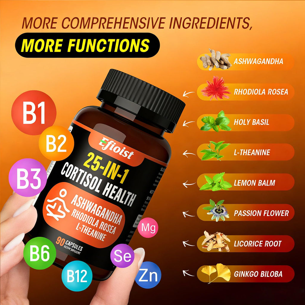 Cortisol herbal supplement for balanced mood