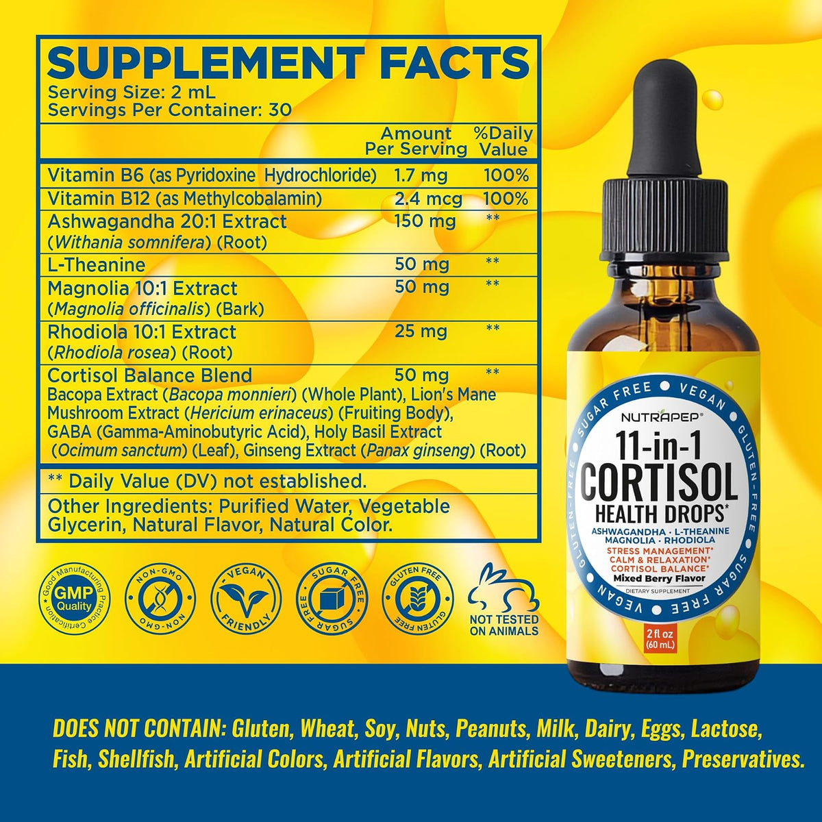 Cortisol management with natural extracts