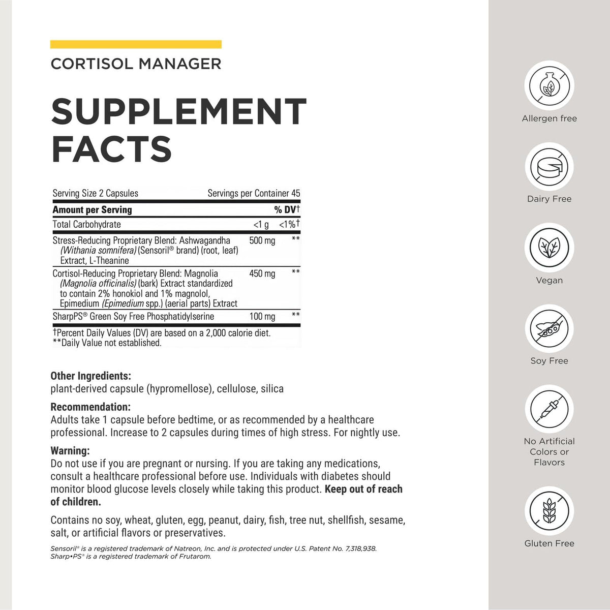 Cortisol Manager multivitamin for men