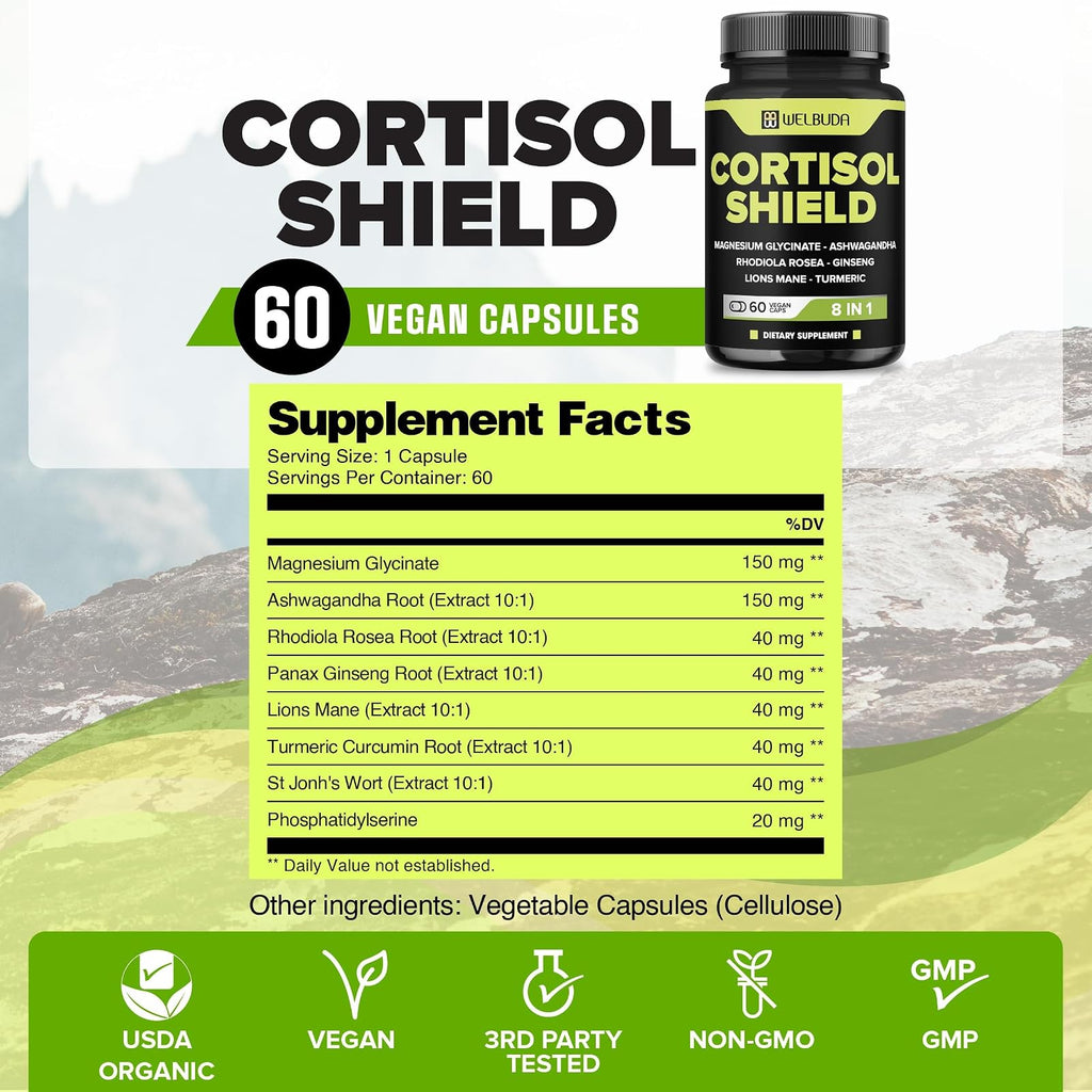 Cortisol Shield vitamins for stress relief