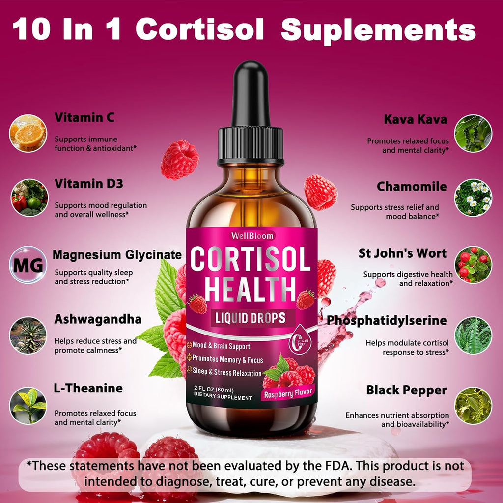 Cortisol supplements for relaxation