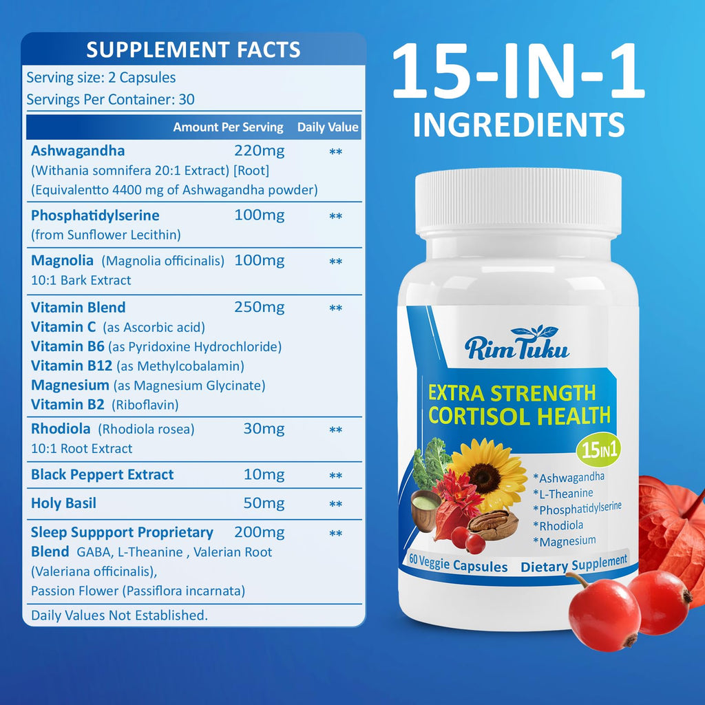 Cortisol supplements for women's wellness