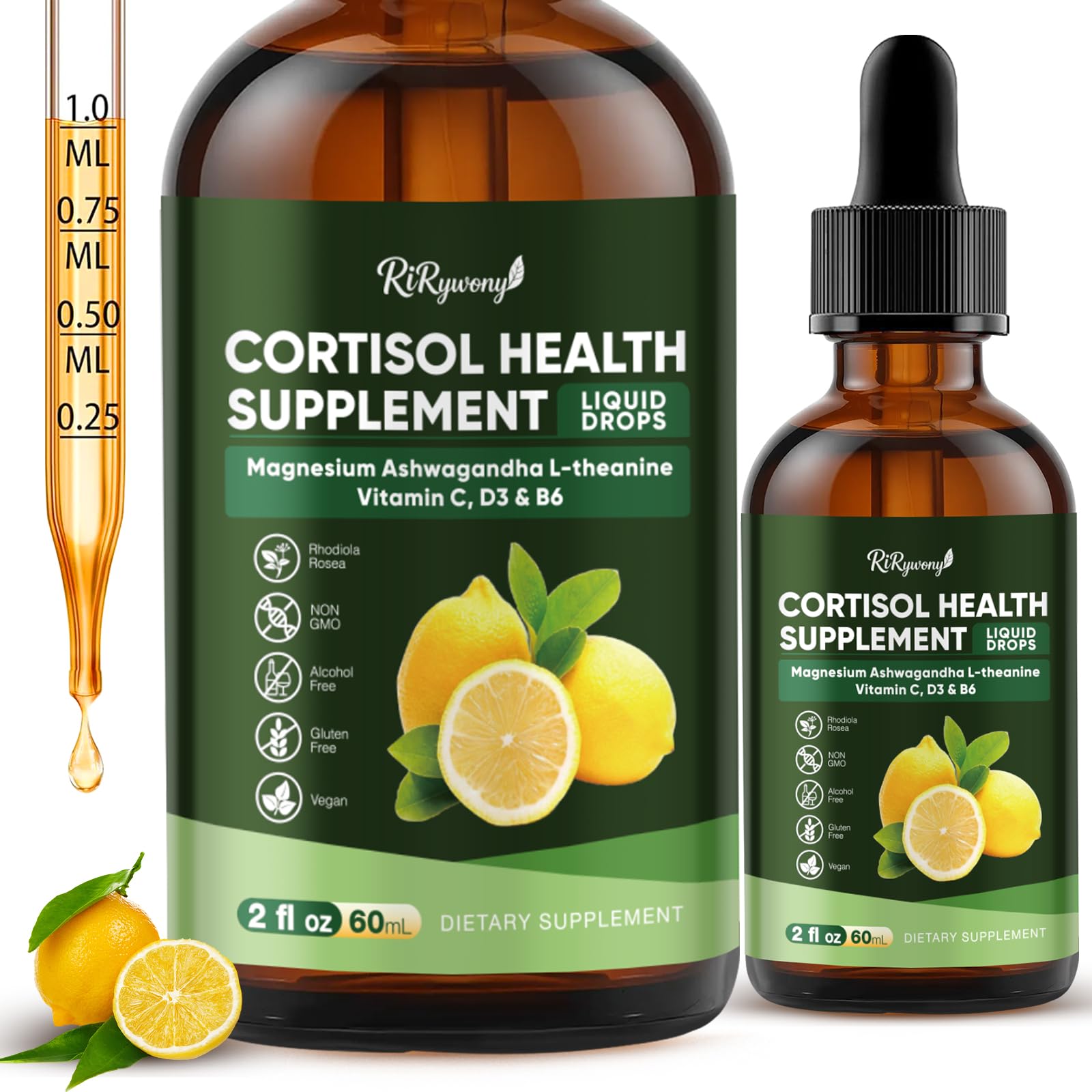 Cortisol supplements liquid drops for stress relief