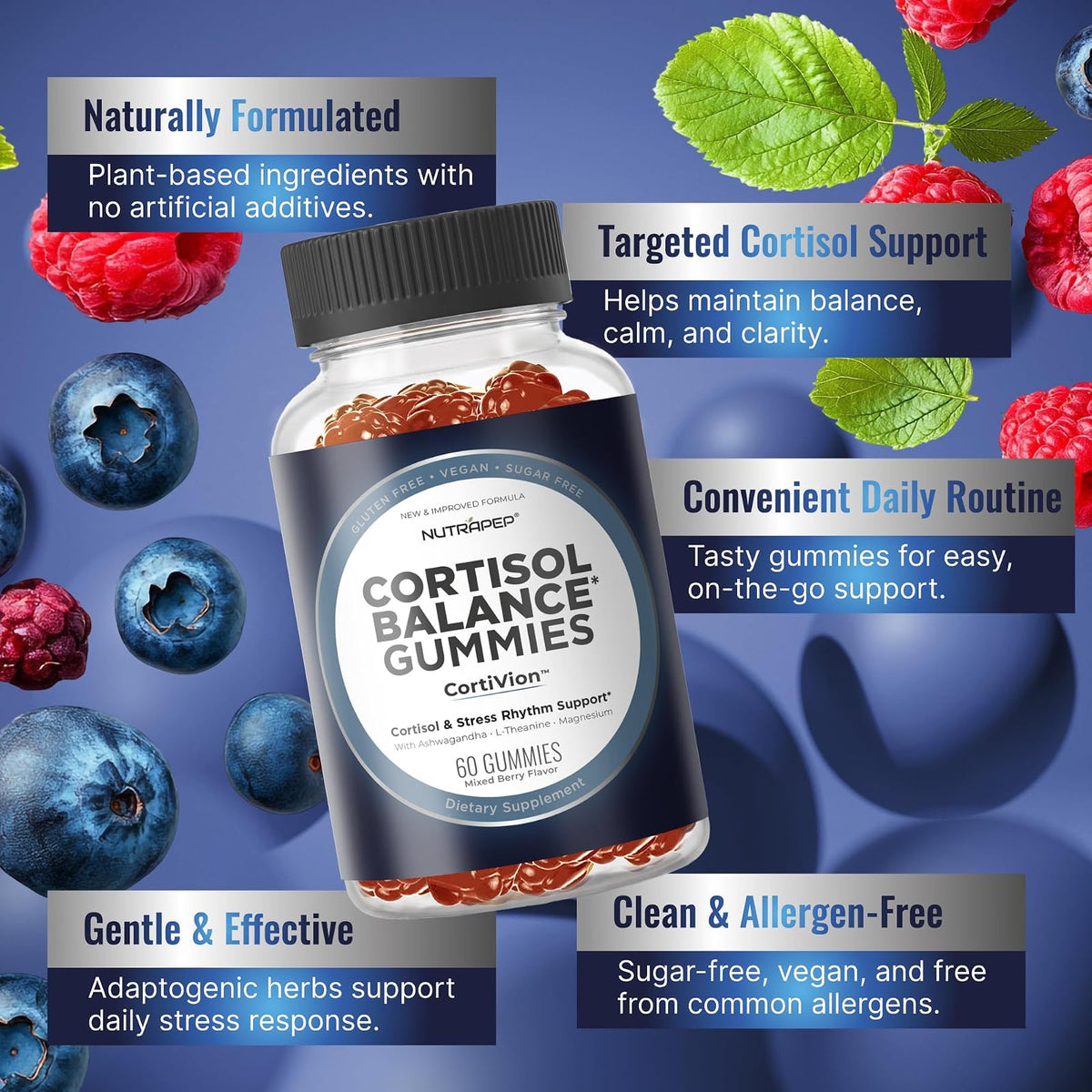 Cortisol support gummies for relaxation