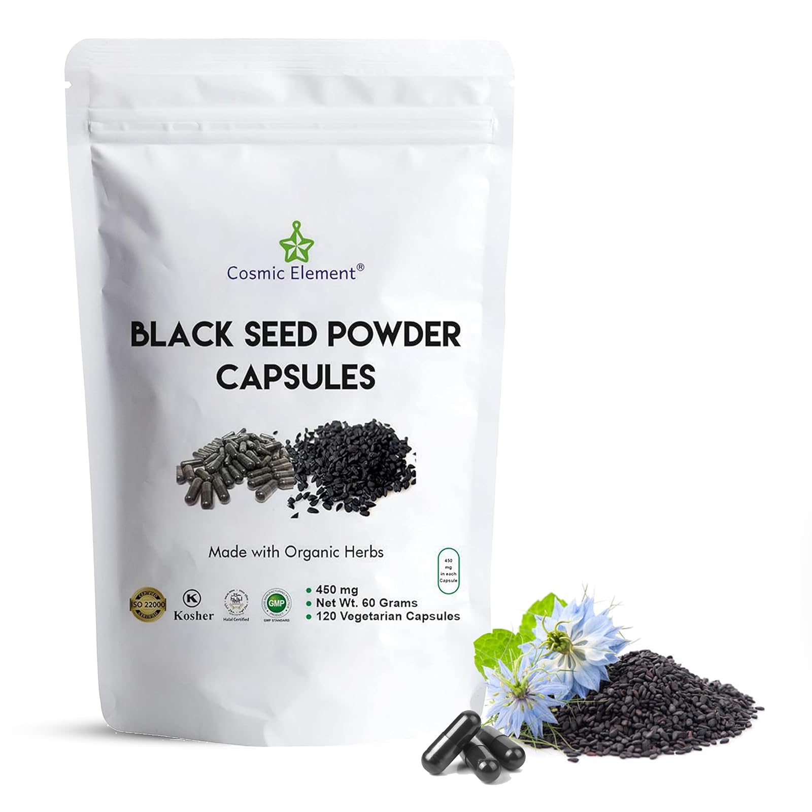 cosmic element black seed powder capsules