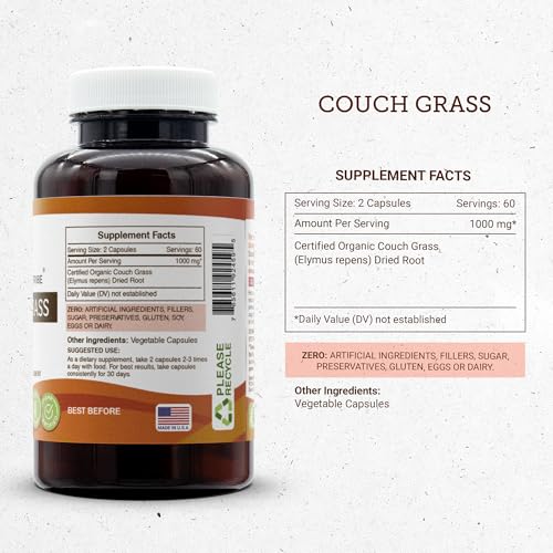 Couch Grass capsules for energy boost