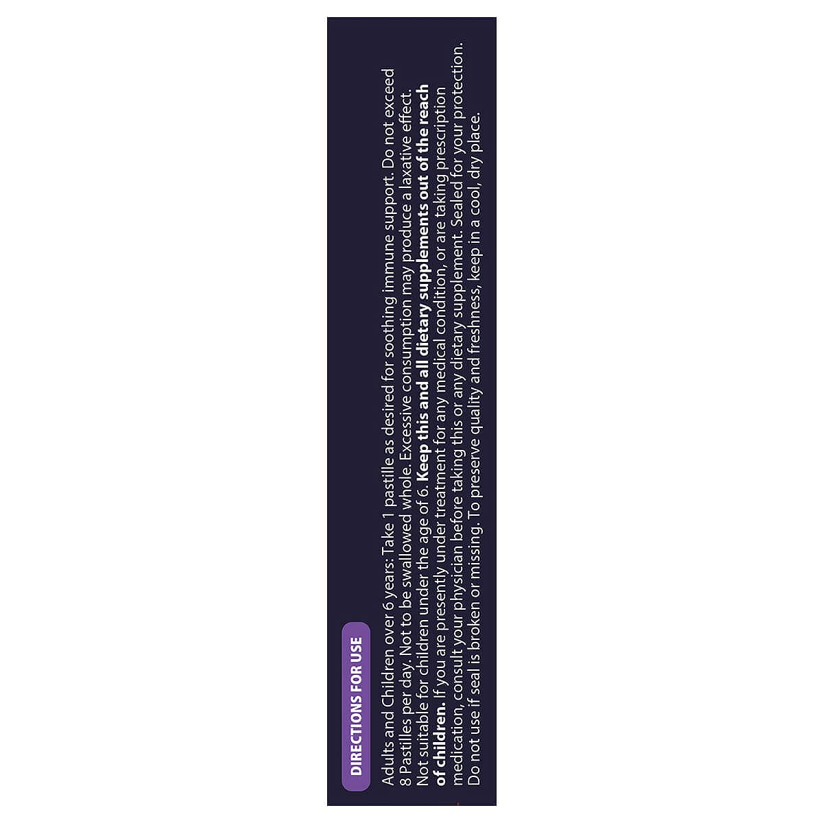 cough drops with elderberry extract