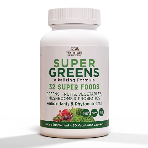 Country Farms Super Greens Vegicaps for daily wellness