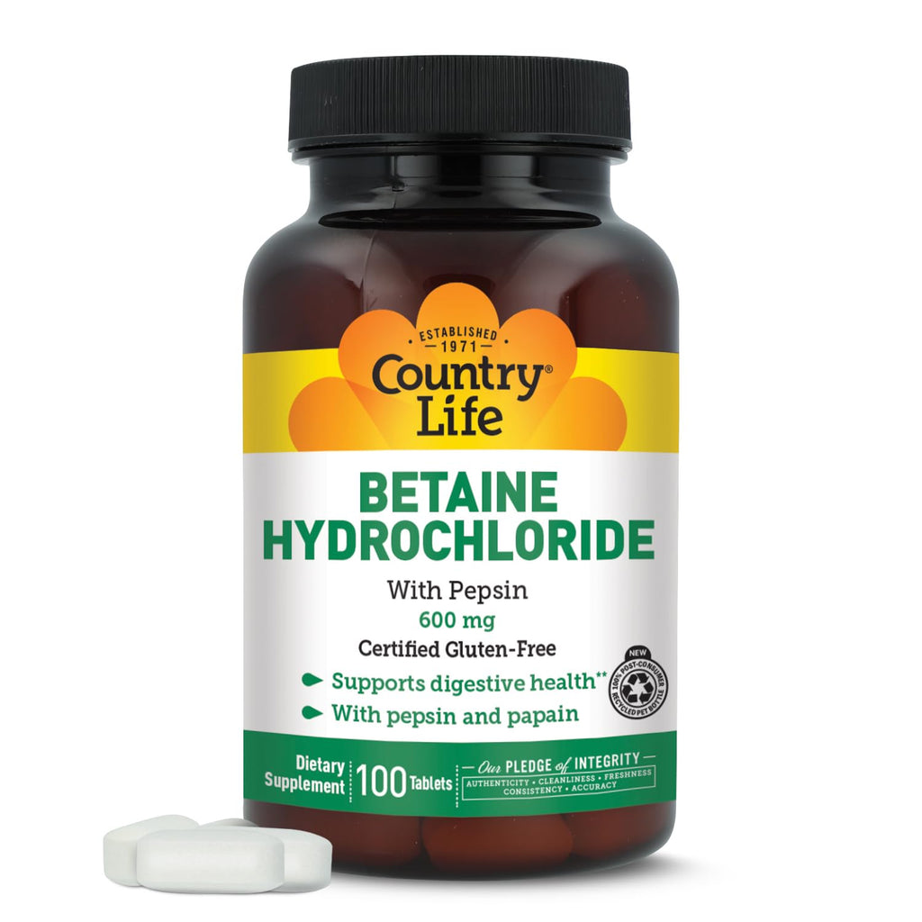 Country Life Betaine Hydrochloride benefits