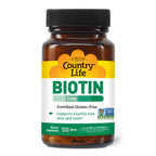Country Life biotin tablets for healthy hair