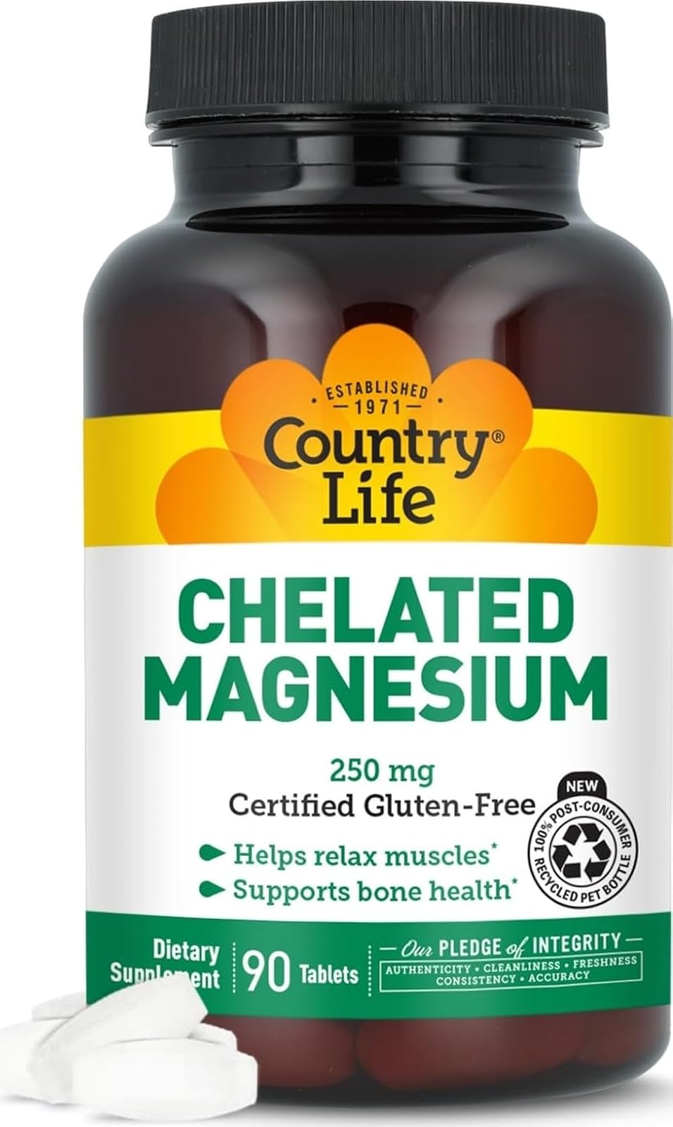 Country Life chelated magnesium tablets