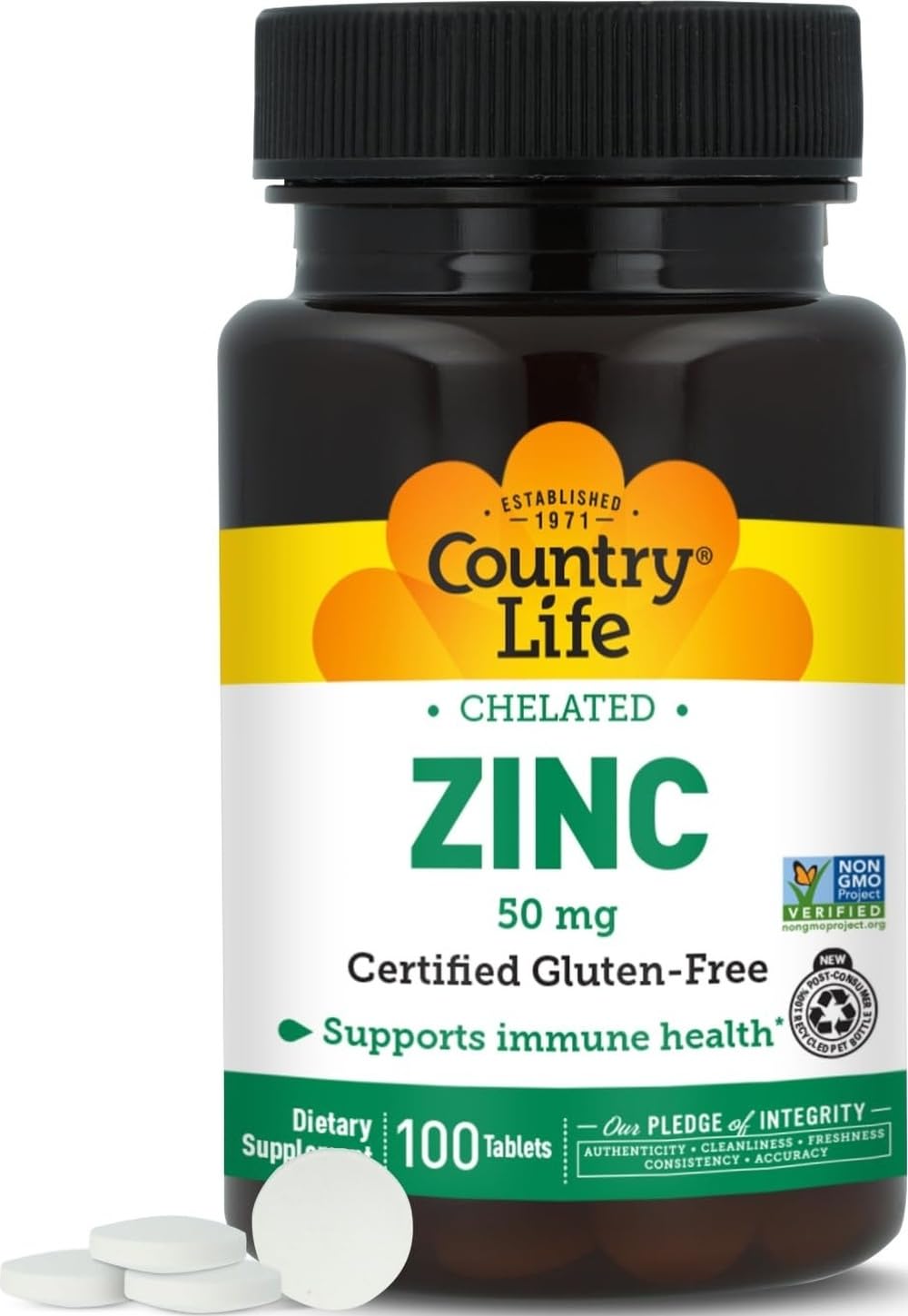 Country Life chelated zinc tablets