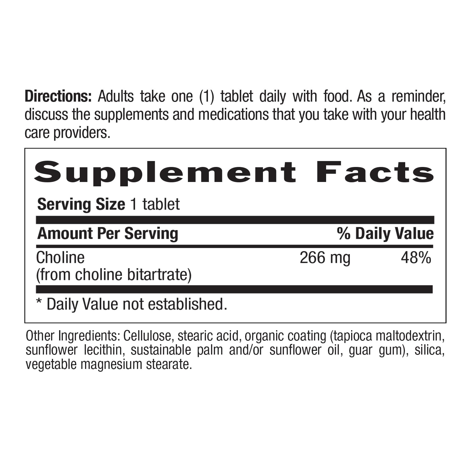 Country Life Choline 266 mg tablets
