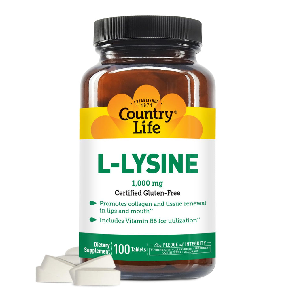 Country Life L-Lysine 1000 mg tablets
