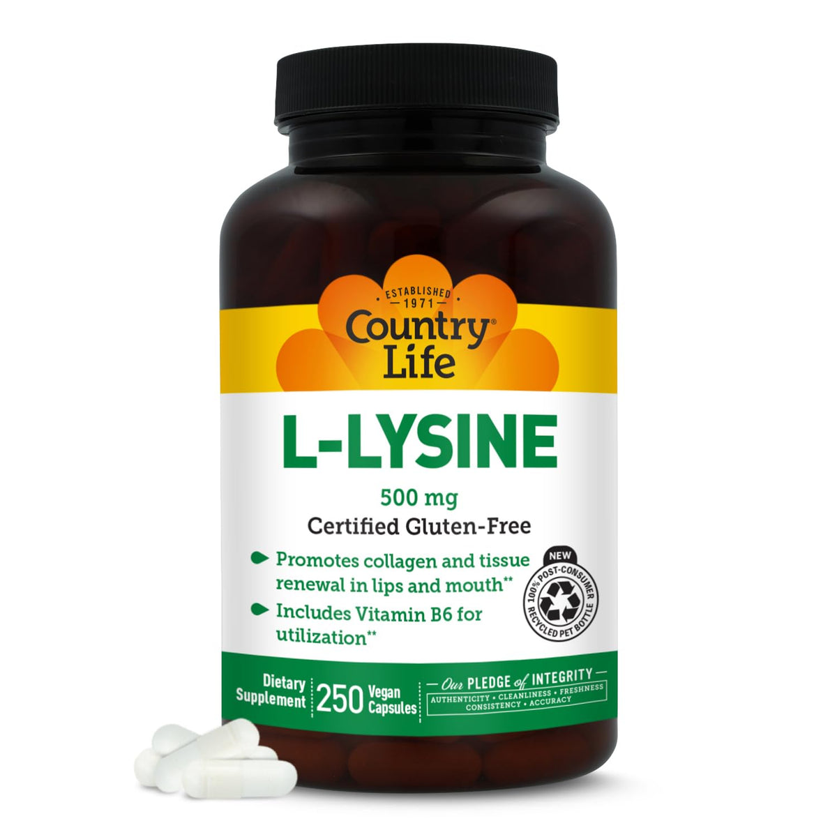 Country Life L-Lysine vegan capsules