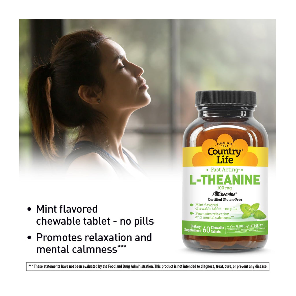 Country Life l-theanine tablets for stress relief