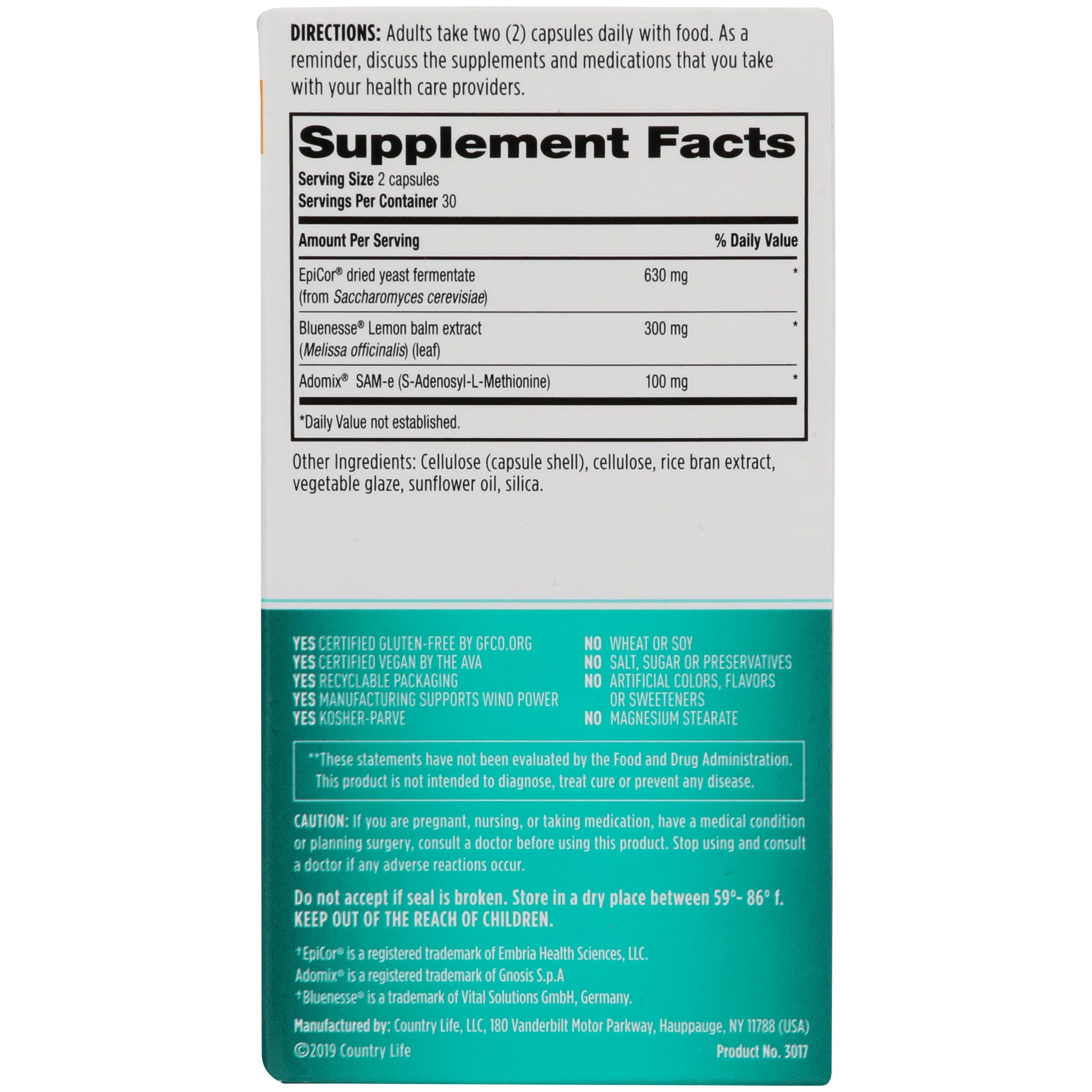 Country Life Mood supplements for vitality