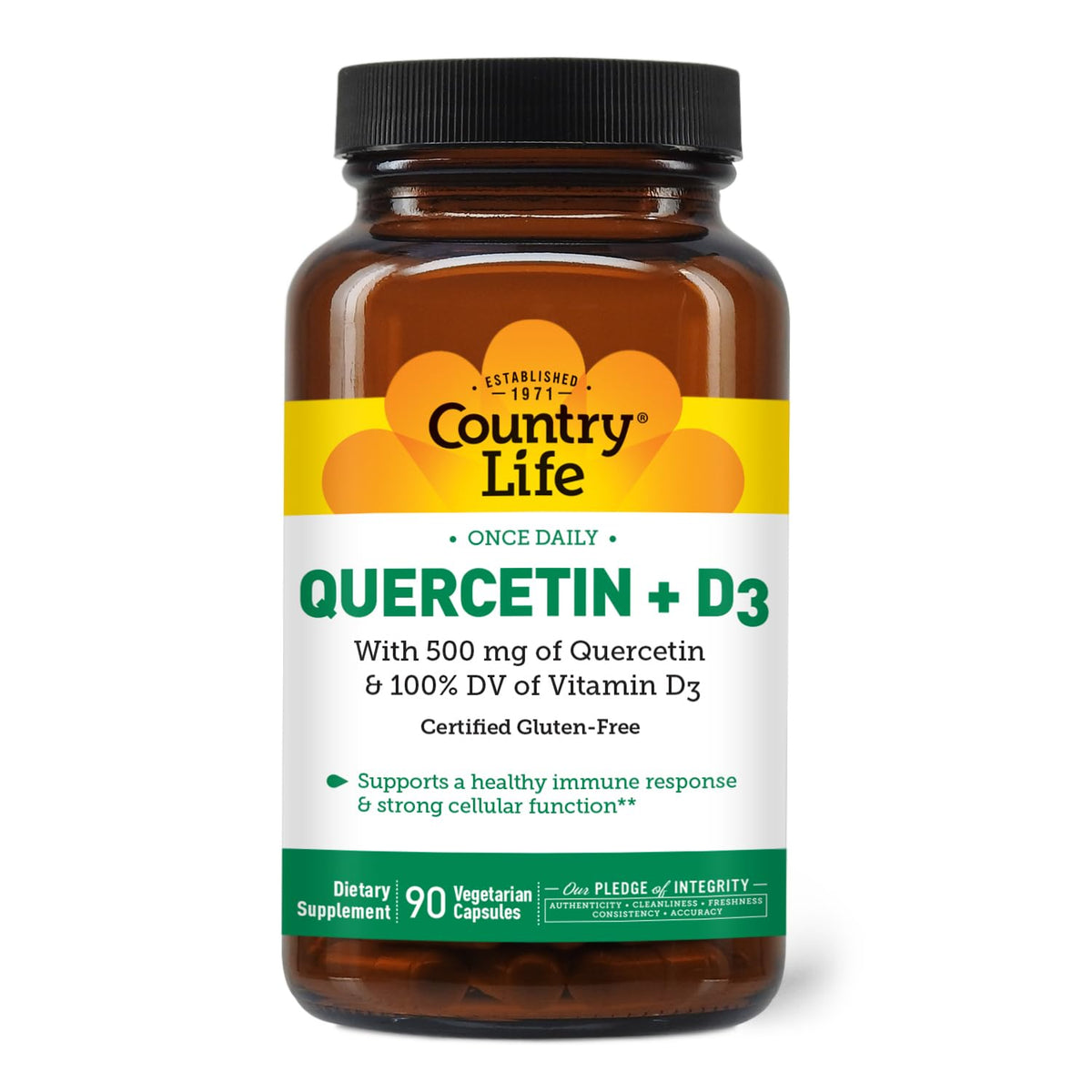 Country Life quercetin 500 mg capsules
