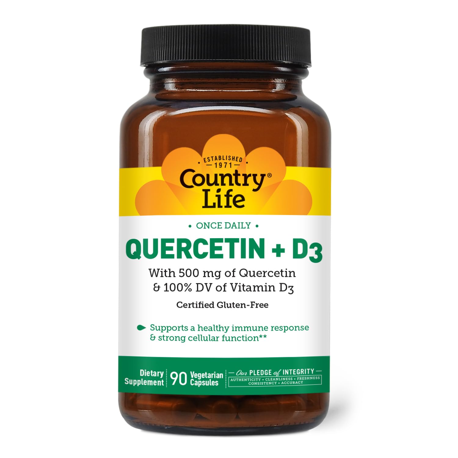Country Life Quercetin immune support capsules