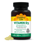 Country Life Vitamin D3 softgels