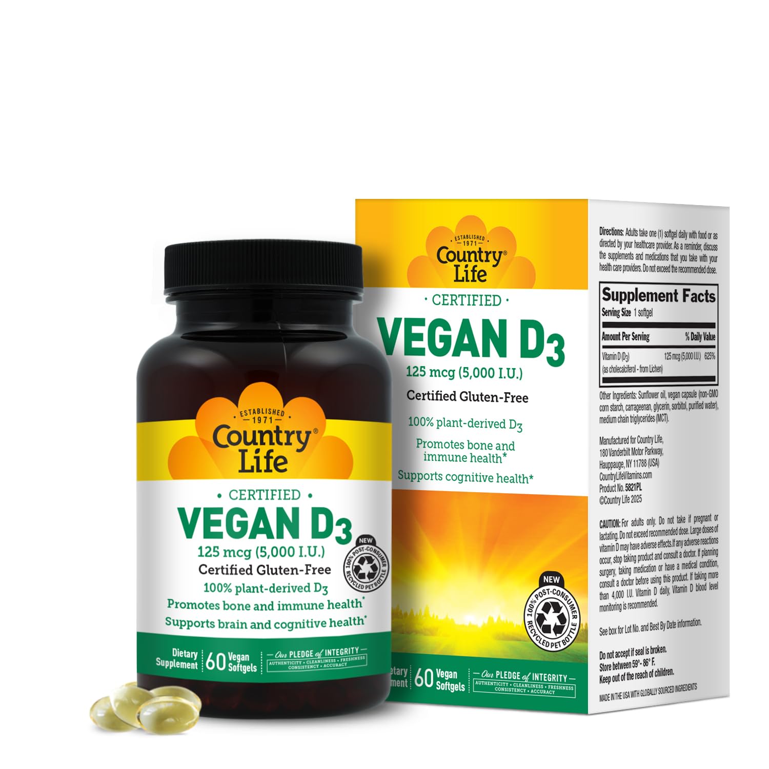 Country Life Vitamin D3 softgels
