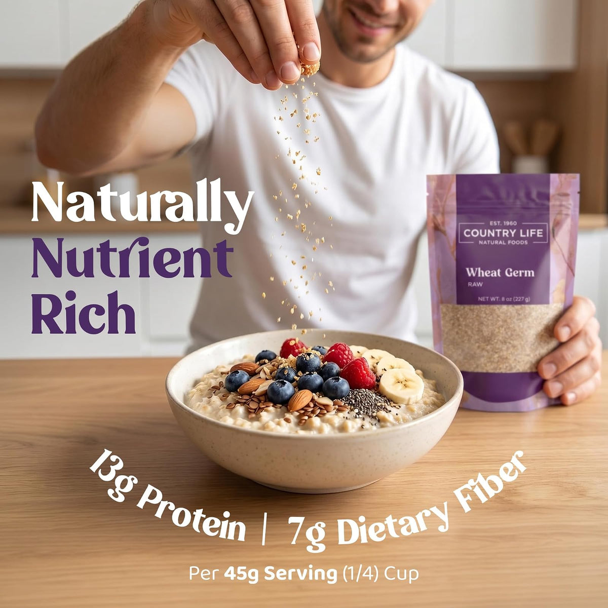 Country Life wheat germ healthy snack