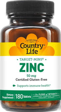 Country Life zinc 50 mg tablets