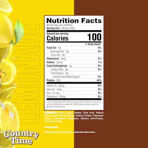 Country Time Lemonade whey protein flavour