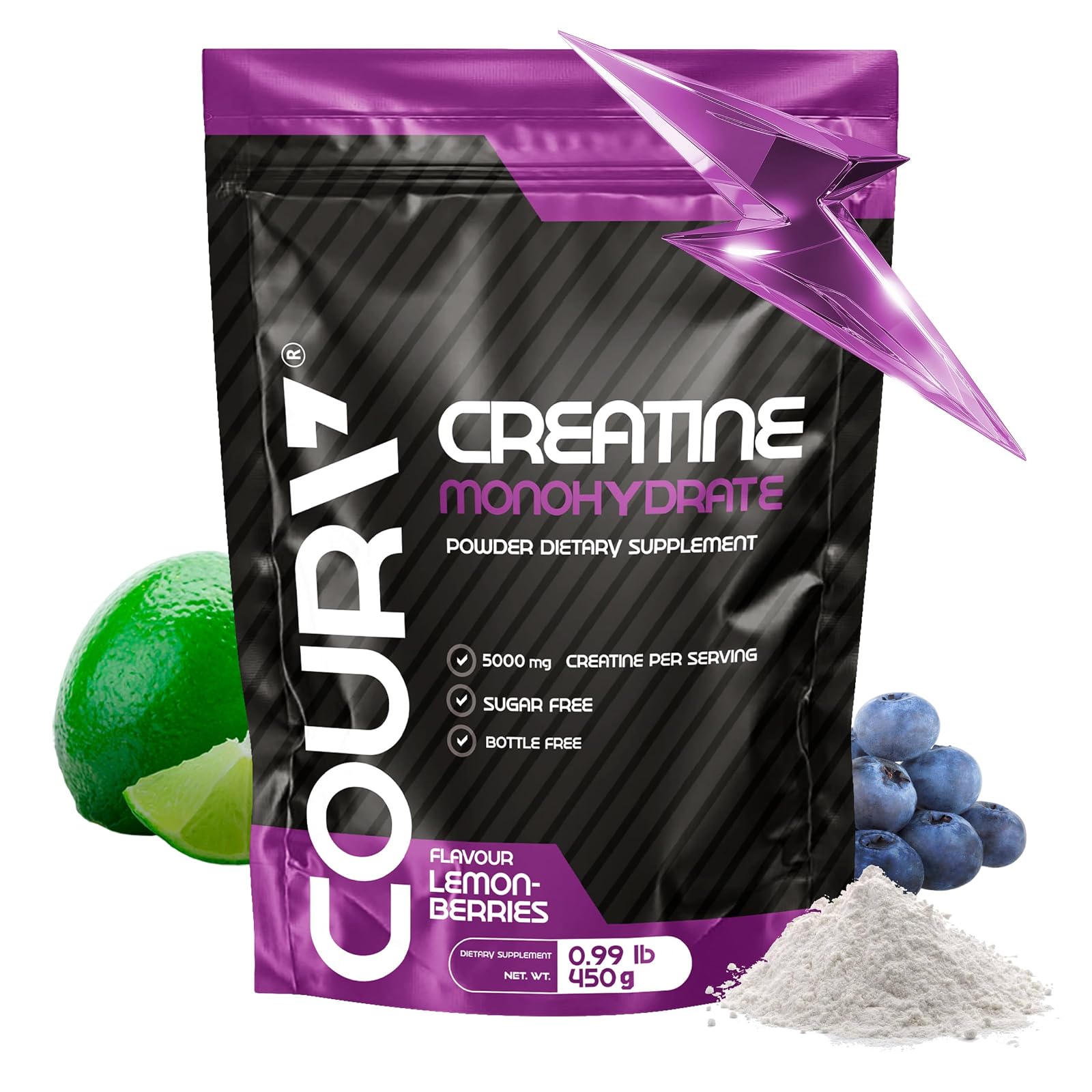 COURA creatine monohydrate lemon flavour