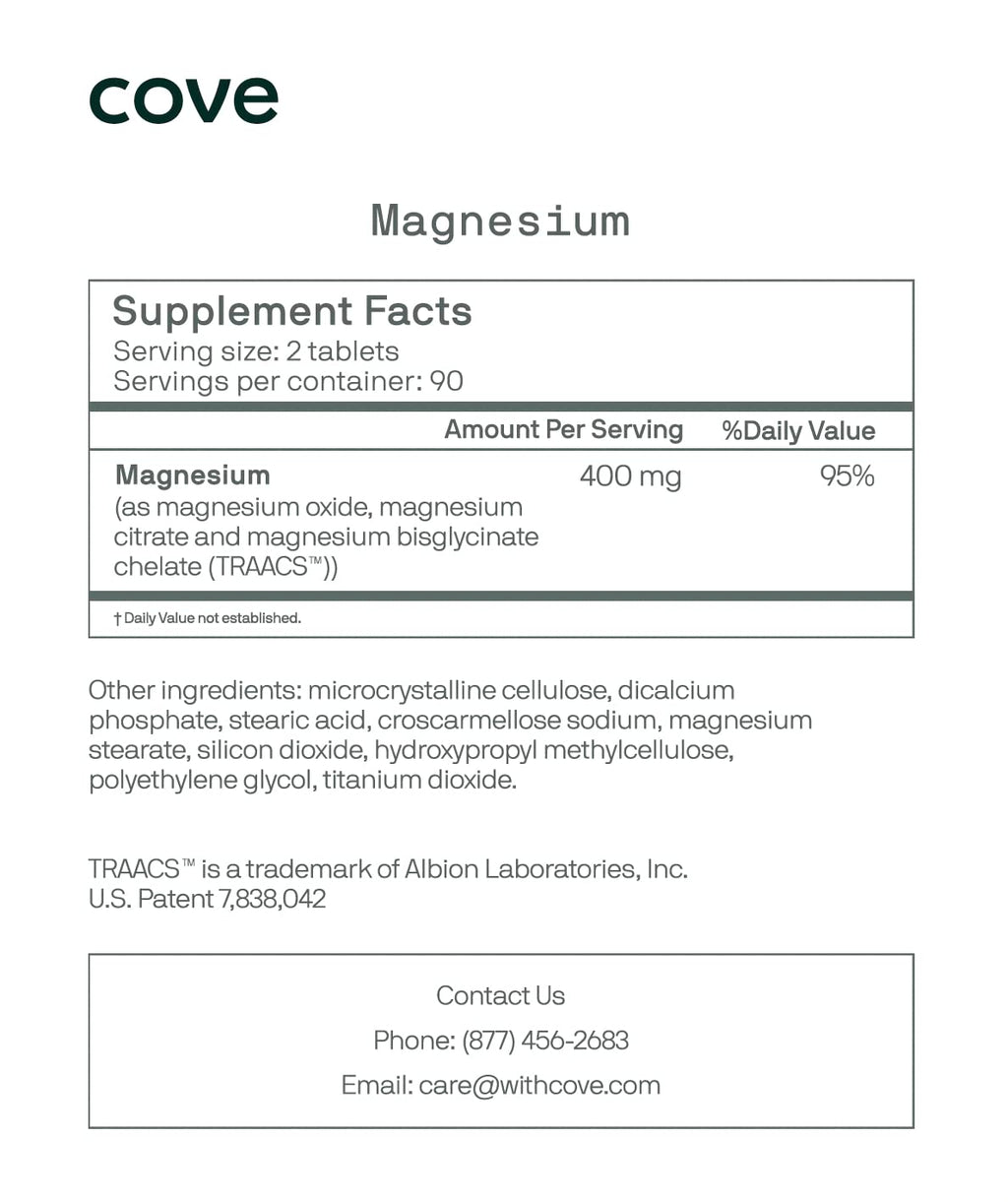 Cove Magnesium for muscle relaxation