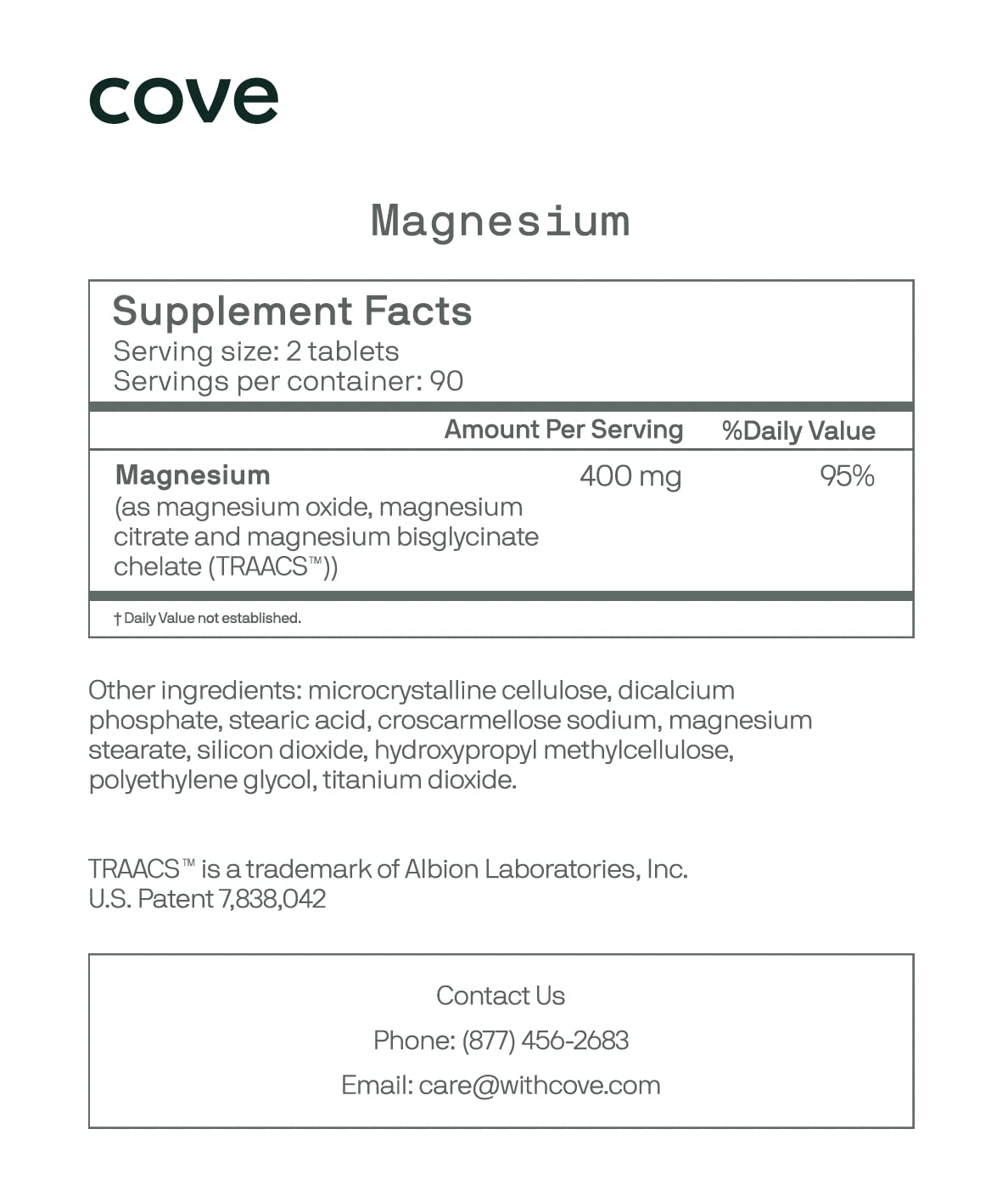 Cove Magnesium for muscle relaxation
