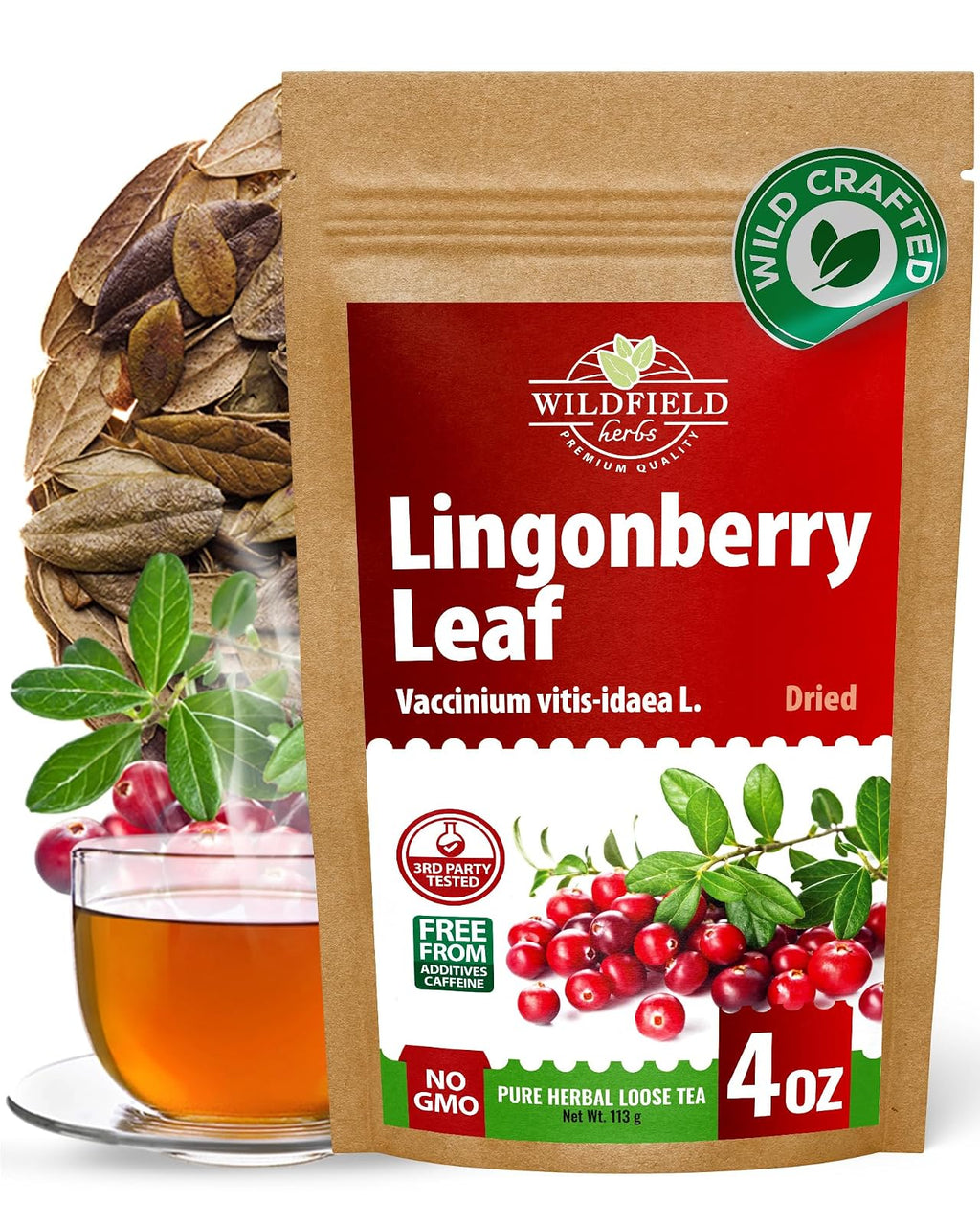 Cowberry lingonberry herbal tea blend