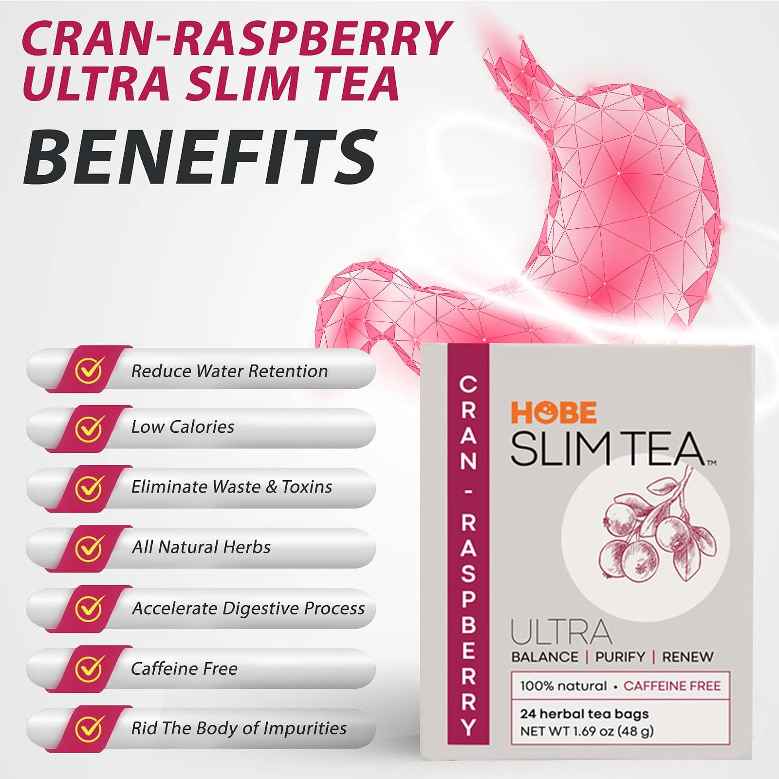Cran-Raspberry tea for relaxation