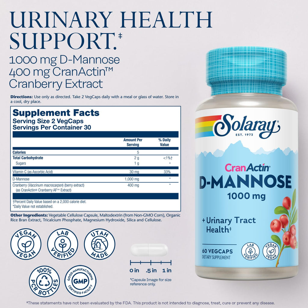 CranActin enhanced D-Mannose capsules