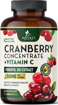 Cranberry 500 mg vitamin C capsules