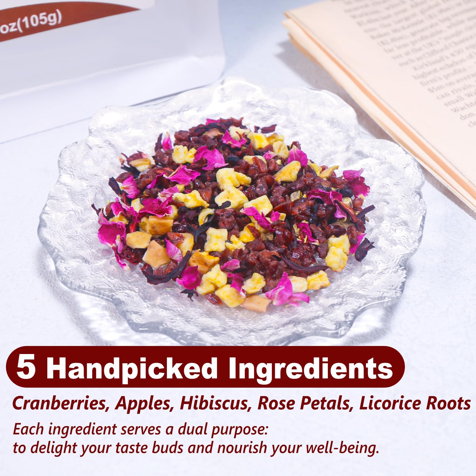 Cranberry apple herbal tea blend