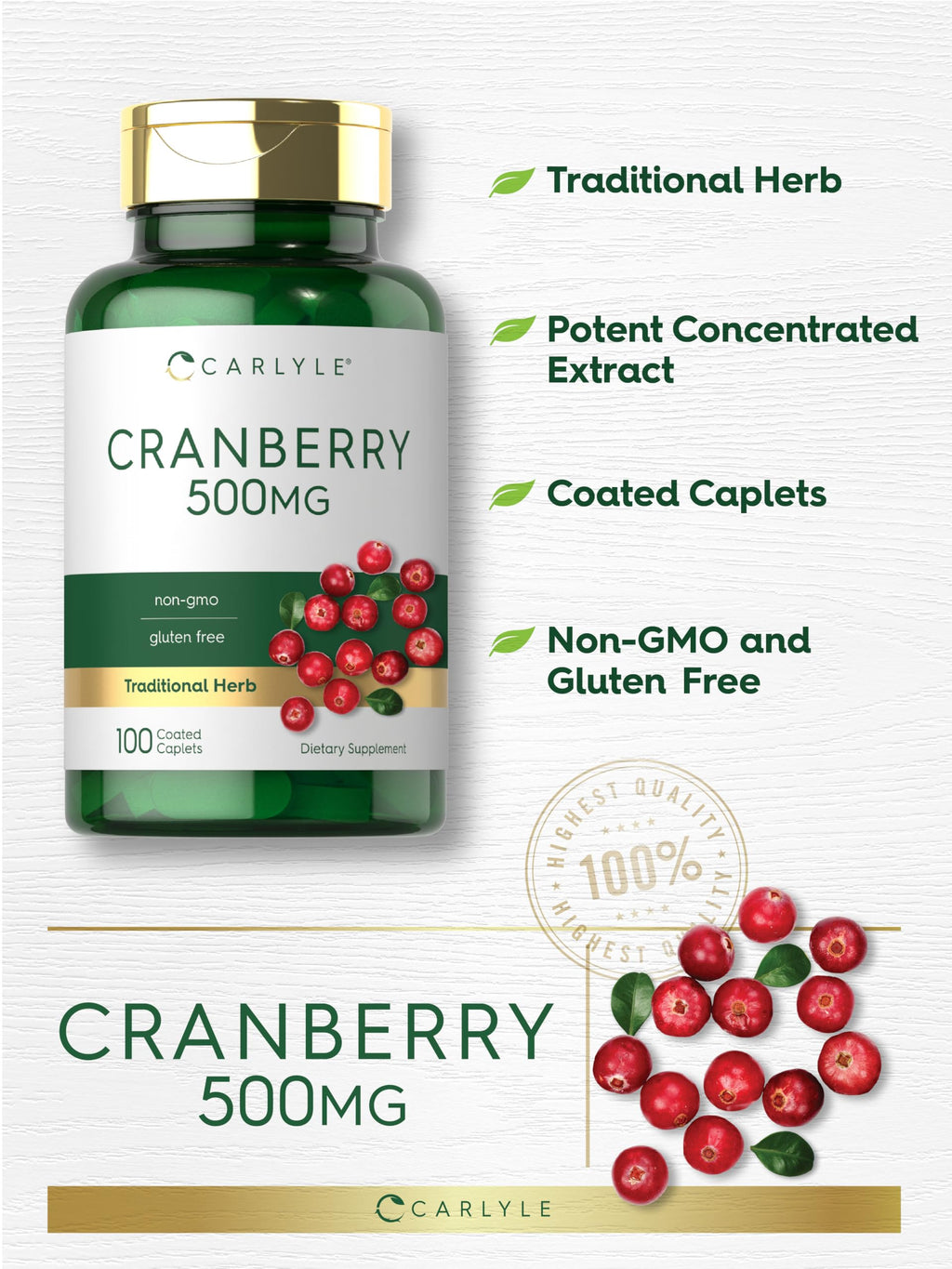 Cranberry caplets for immune support