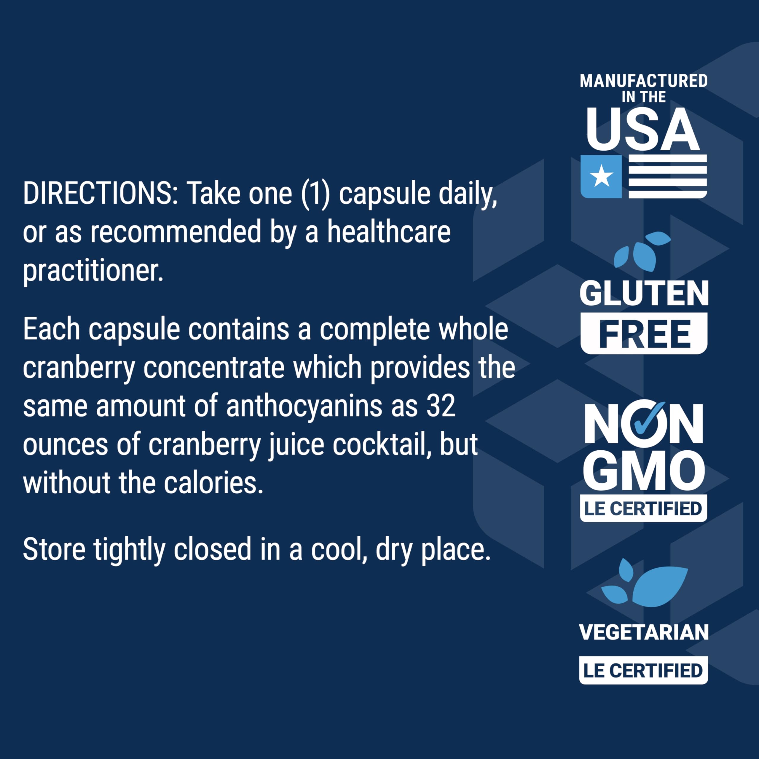 Cranberry capsules for antioxidant protection